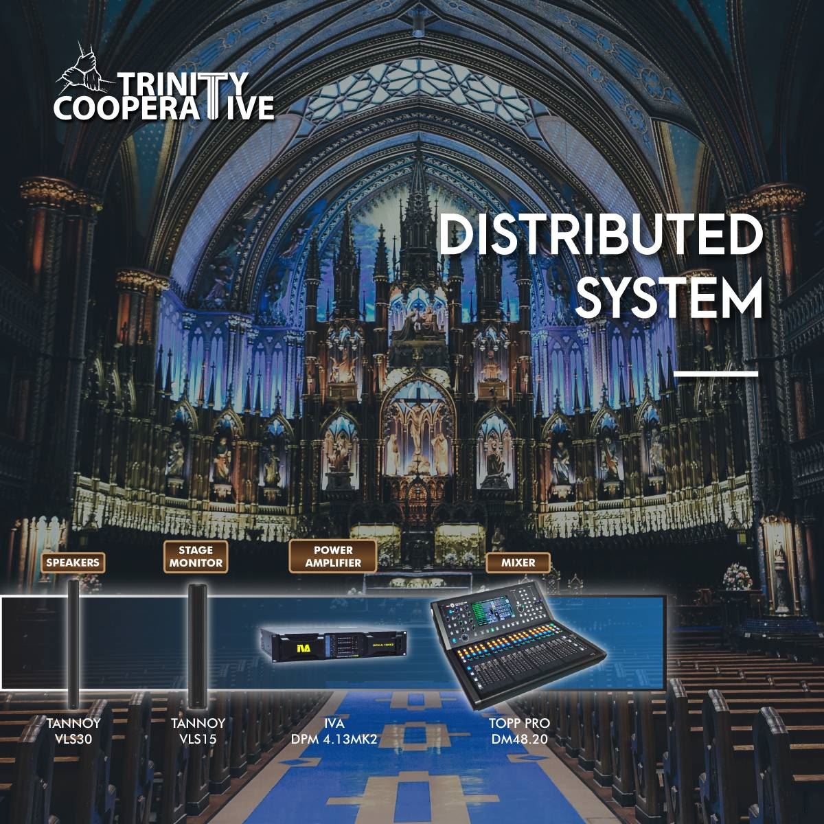 Distributed PA System Solution For Reverberation Church - Tannoy VLS 30 ...